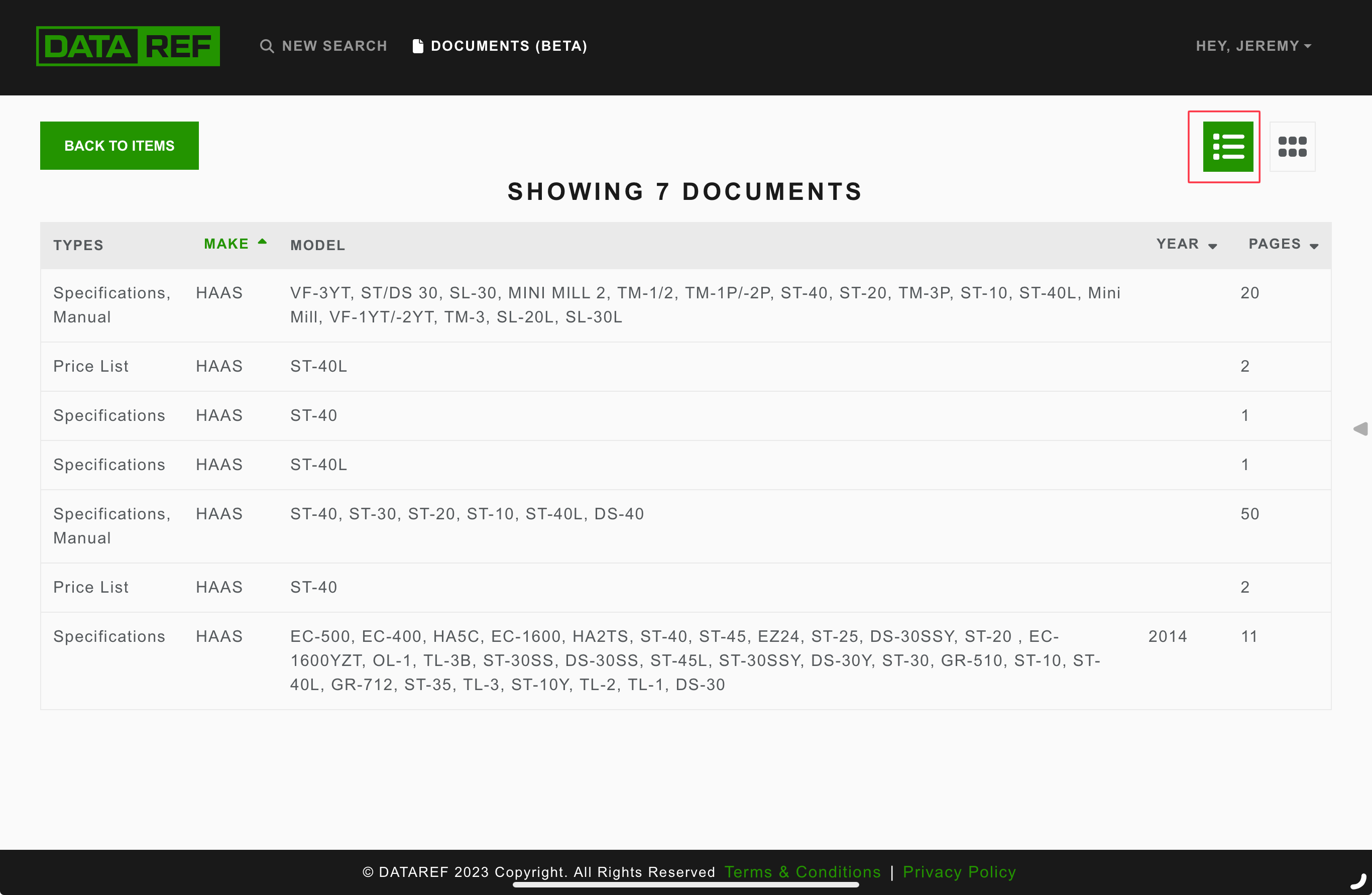Table VS. Tile View – DataRef